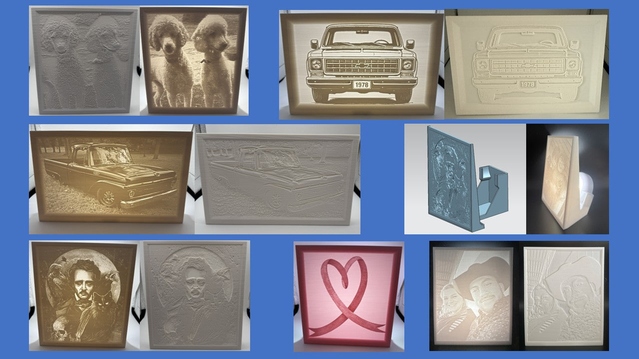 Custom 3D Printed Lithophanes - Transform Photos into Stunning Light A ...